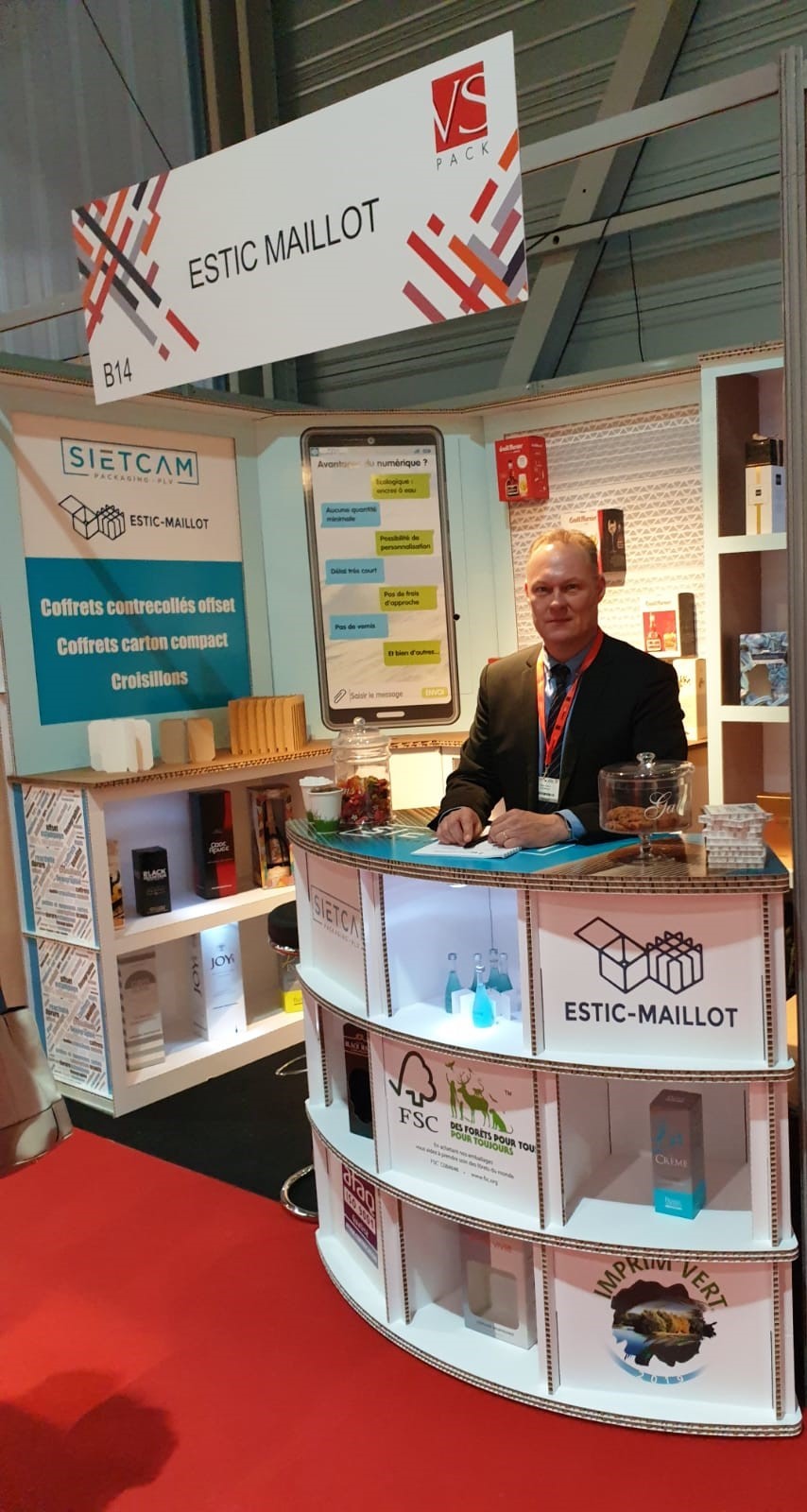 SIETCAM présente au salon VS Pack à Cognac en 2019 - Estic-Maillot